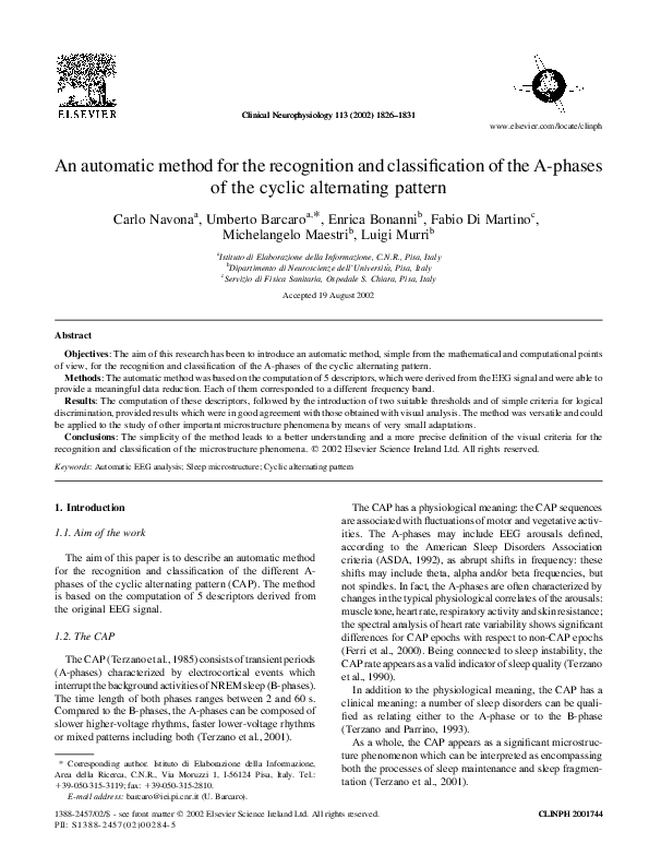 (PDF) An automatic method for the recognition and classification of the A-phases of the cyclic ...