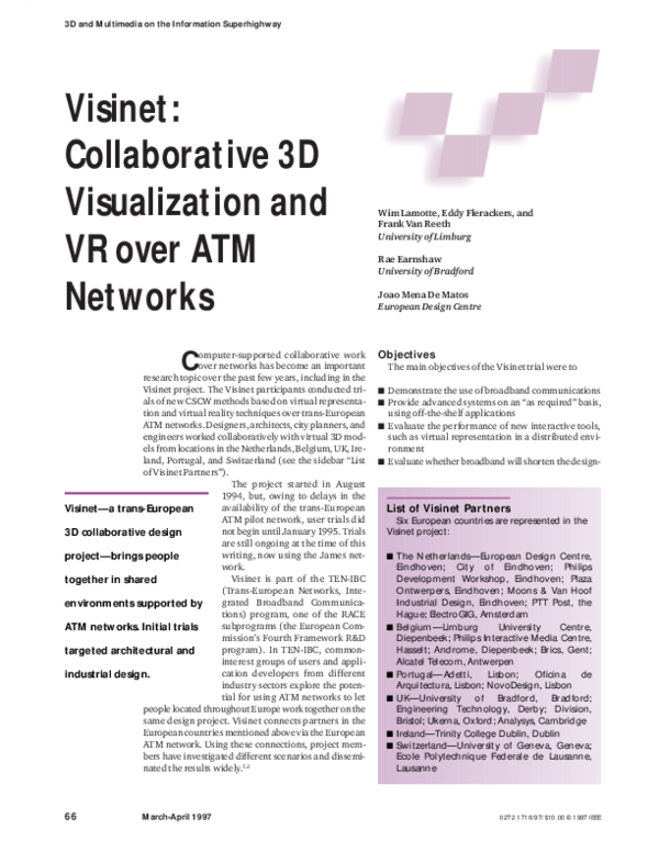 (PDF) Visinet: Collaborative 3D Visualization and VR over ATM Networks