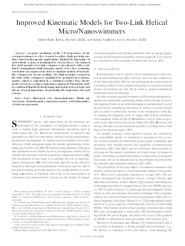 Pdf Experiment Based Kinematic Validation Of Numeric Modeling And