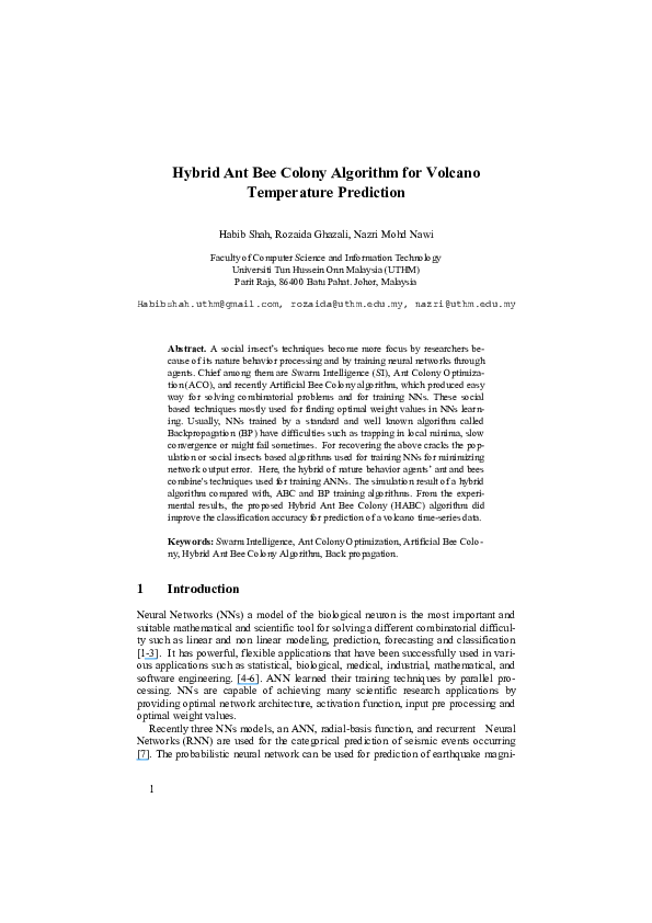 (PDF) Hybrid Ant Bee Colony Algorithm (PDF) Hybrid Ant Bee Colony Algorithm