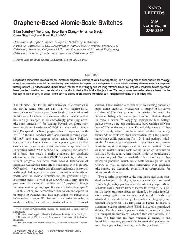 (PDF) Graphene-Based Atomic-Scale Switches