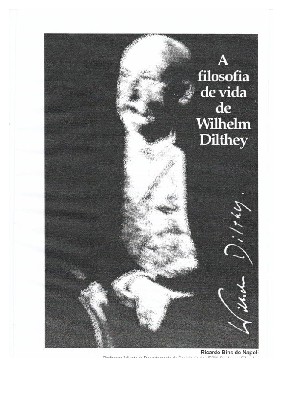 (PDF) A Filosofia de Vida de Wilhelm Dilthey