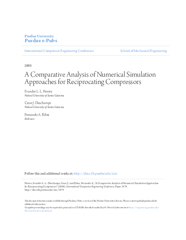 Pdf A Comparative Analysis Of Numerical Simulation Approaches For