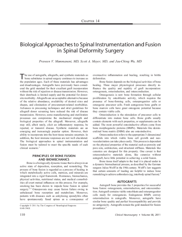 (PDF) Biological approaches to spinal instrumentation and fusion in ...