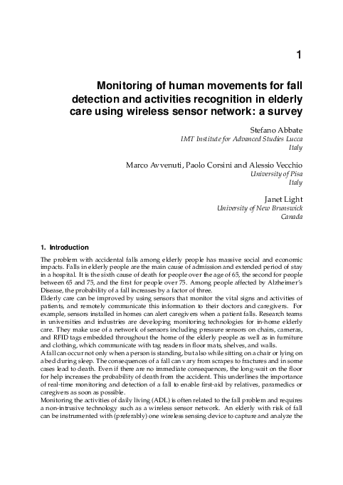 (PDF) Survey of fall detection and daily activity monitoring techniques | Osman Hasan - Academia.edu