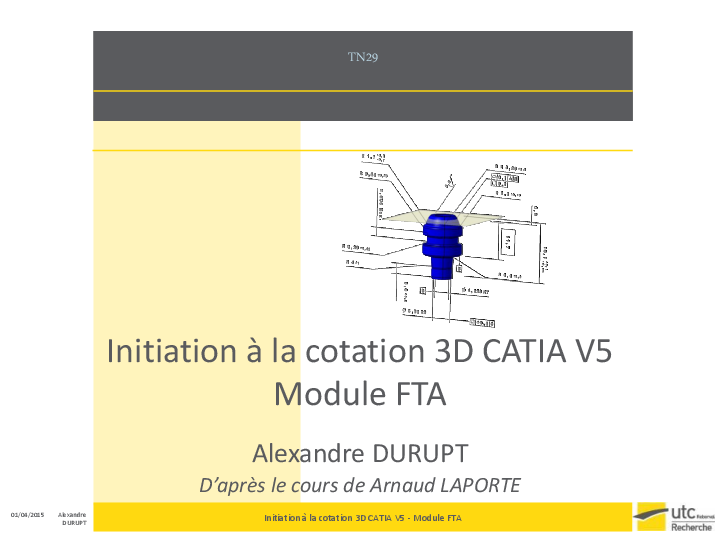 (PDF) Initiation à la cotation 3D CATIA V5 Module FTA Initiation à la cotation 3D CATIA V5 ...