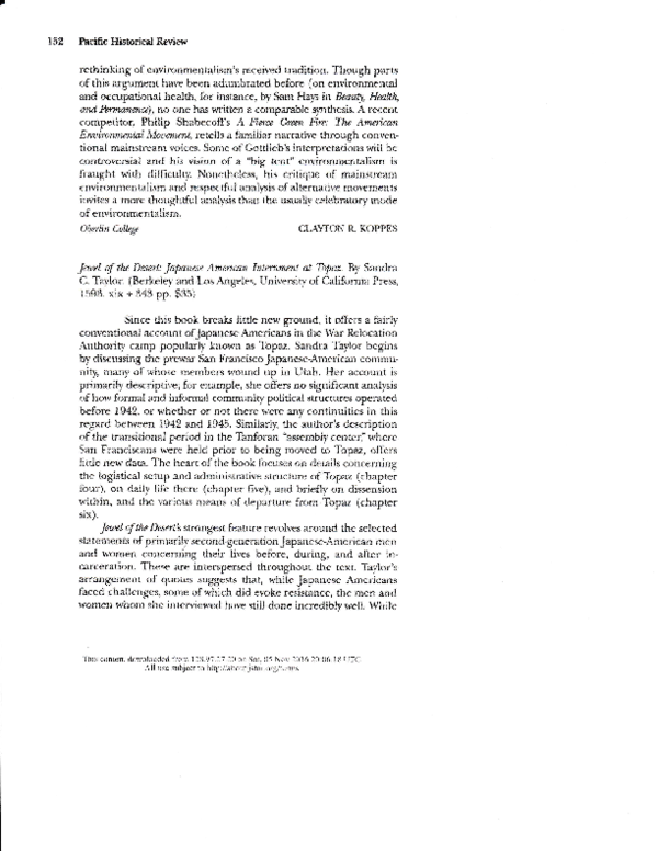 (PDF) Jewel of the Desert: Japanese American Internment at Topaz Sandra ...