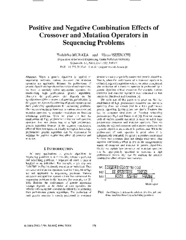 (PDF) Positive and Negative Combination Effects of Crossover and Mutation Operators in ...