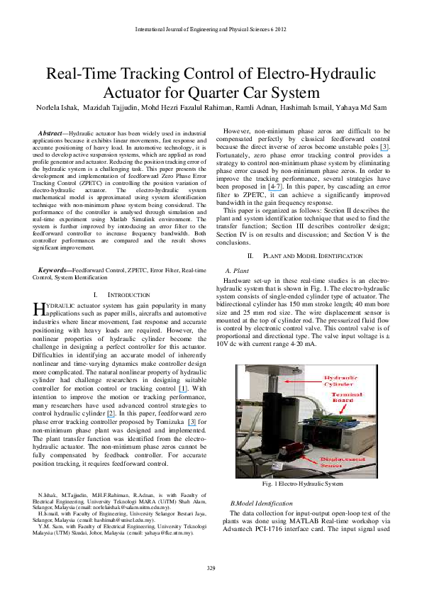 Pdf Chaotic Trajectory Tracking Of An Electro Hydraulic Actuator System Using Discrete Sliding