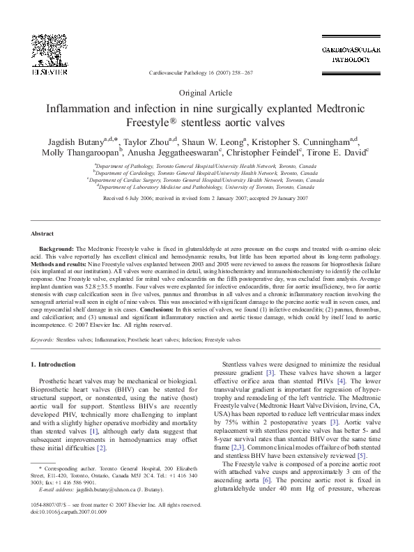 (PDF) Inflammation and infection in nine surgically explanted Medtronic ...