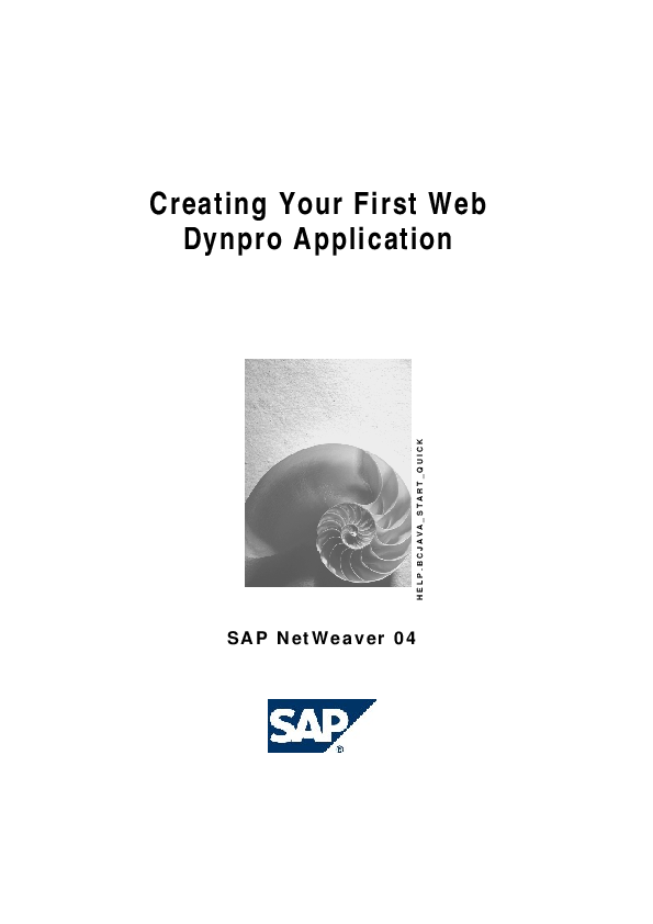(PDF) Creating Your First Web Dynpro Application