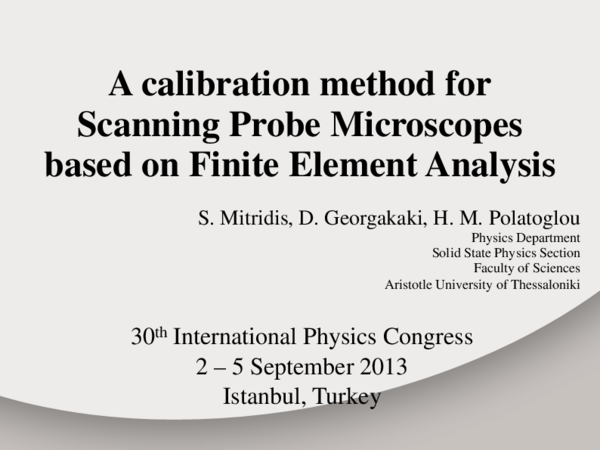 Pdf A Calibration Method For Scanning Probe Microscopes Based On
