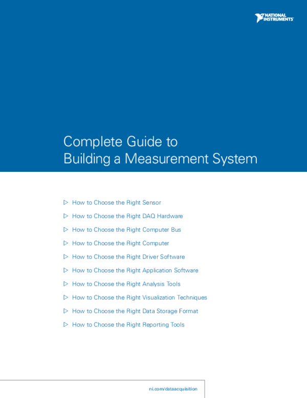 (PDF) Complete Guide to Building a Measurement System | Doğa Bayam ...