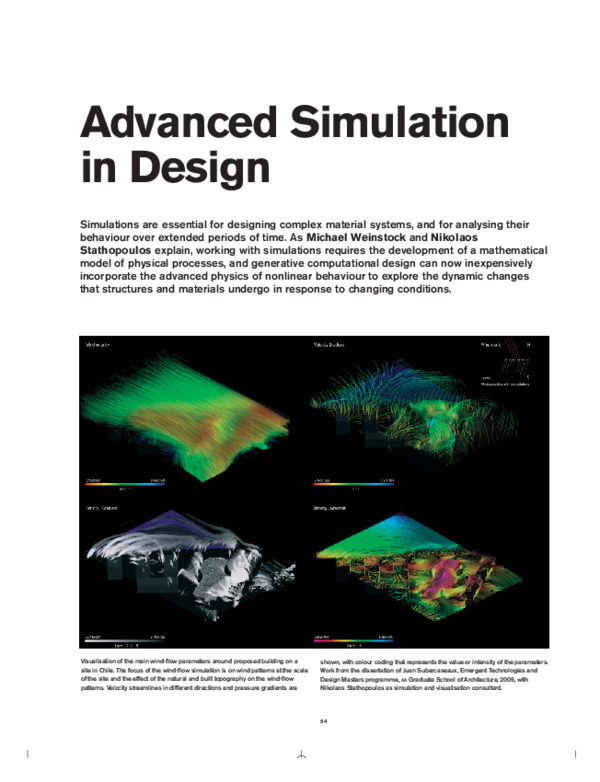 (PDF) Advanced simulation in design