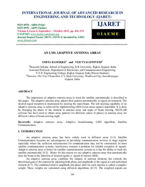 Pdf An Lms Adaptive Antenna Array