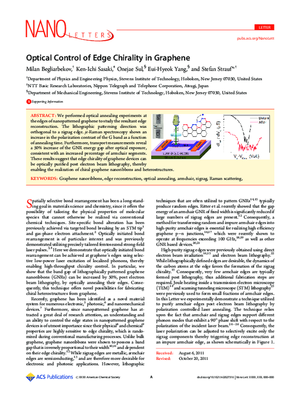 Pdf Identifying Edge Chirality Of Graphene Using Polarization Resolved μ Raman Spectroscopy