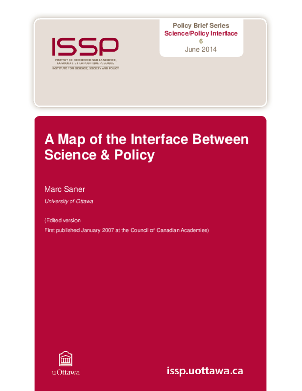 (2014) A Map of the Interface Between Science & Policy