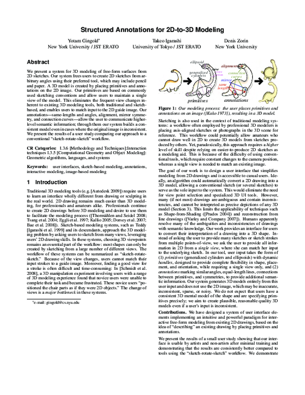 (PDF) Structured annotations for 2D-to-3D modeling | Yotam Gingold ...