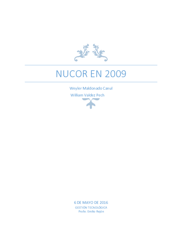 (PDF) NUCOR EN 2009