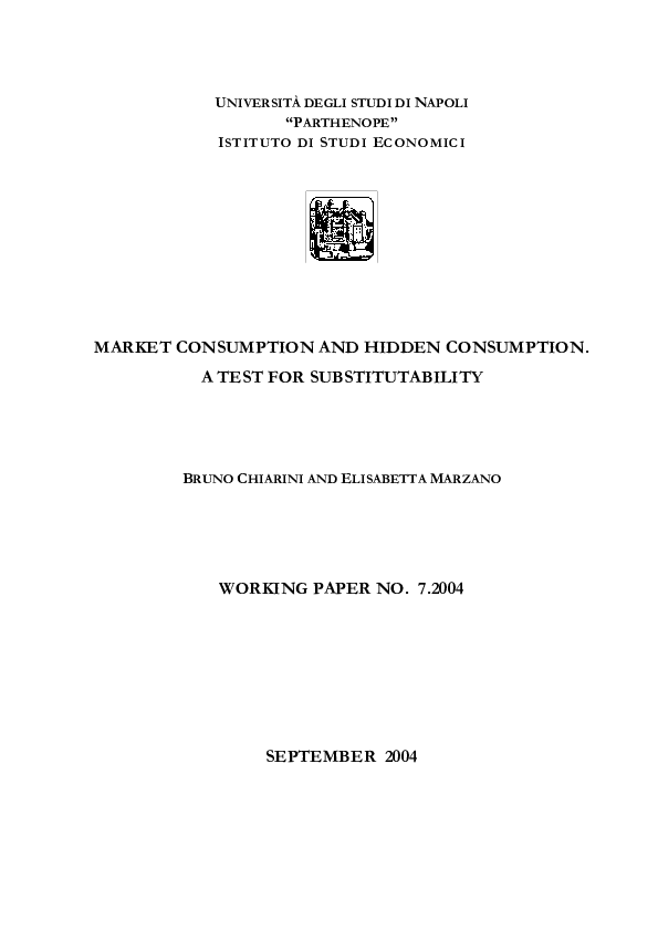 (PDF) Market consumption and hidden consumption. A test for ...