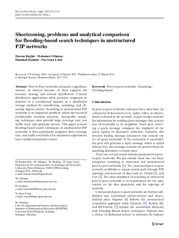 (PDF) Shortcoming, problems and analytical comparison for flooding ...