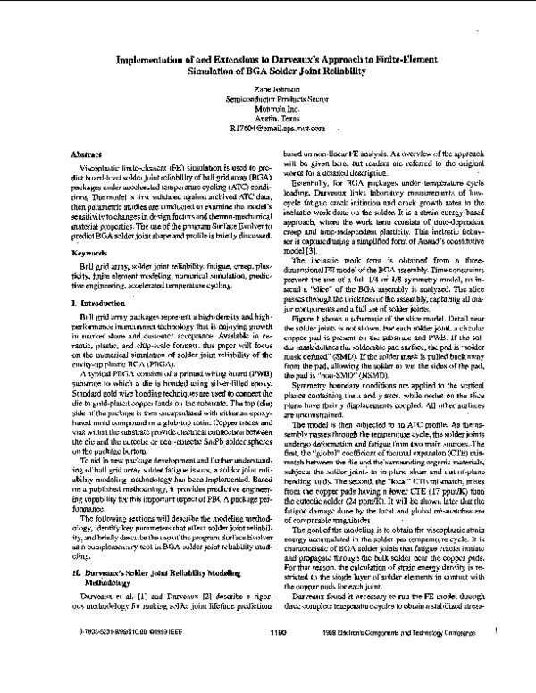 Pdf Implementation Of And Extensions To Darveauxs Approach To Finite Element Simulation Of