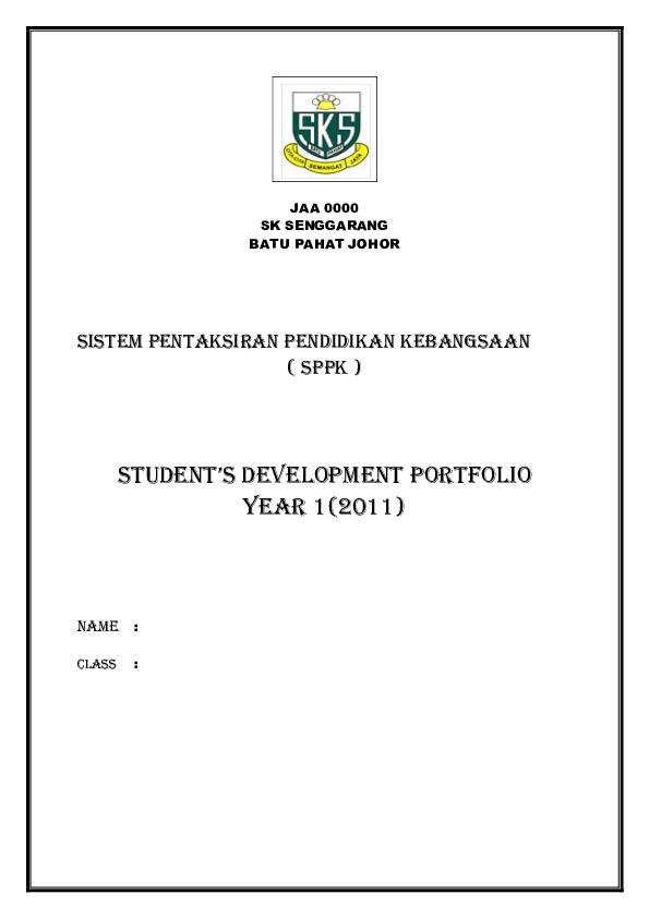 (PDF) Contoh fail perkembangan murid matapelajaran