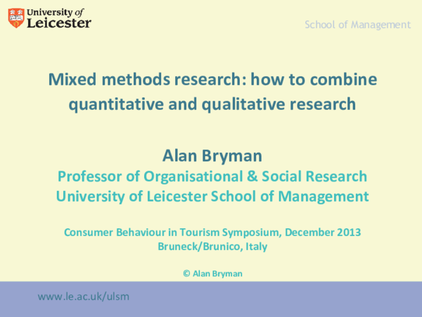 (PDF) Mixed methods research: how to combine quantitative and ...