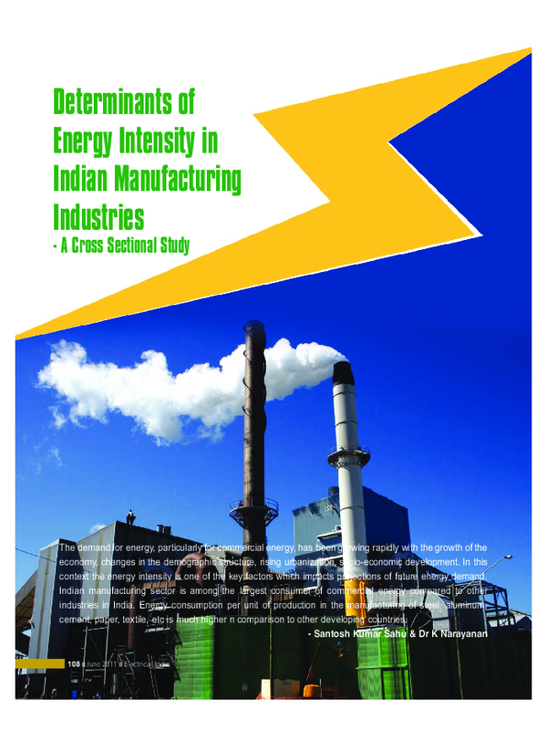 (PDF) Determinants of Energy Intensity in Indian Manufacturing ...