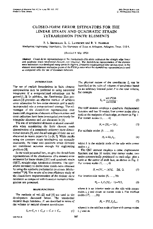 (PDF) Closed-form stiffness matrices for the linear strain and ...