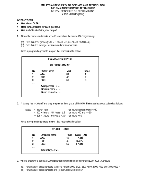 (DOC) DIT1054 -PoP Assignment (Sep 2016)