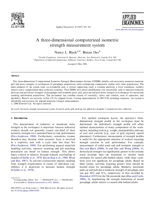 (PDF) A three-dimensional computerized isometric strength measurement ...