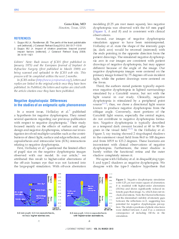 (PDF) Negative dysphotopsia: Differences in the studies of an enigmatic ...