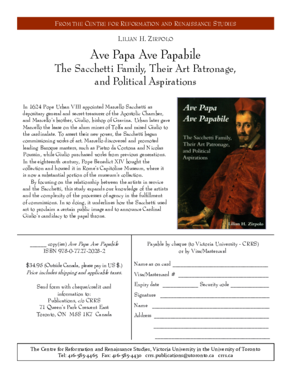 (PDF) Vol. 6: Lilian H. Zirpolo. "Ave papa Ave papabile. The Sacchetti ...