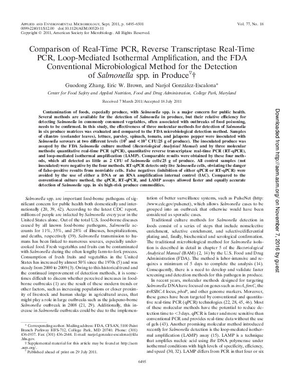 Pdf Comparison Of Real Time Pcr Reverse Transcriptase Real Time Pcr Loop Mediated Isothermal