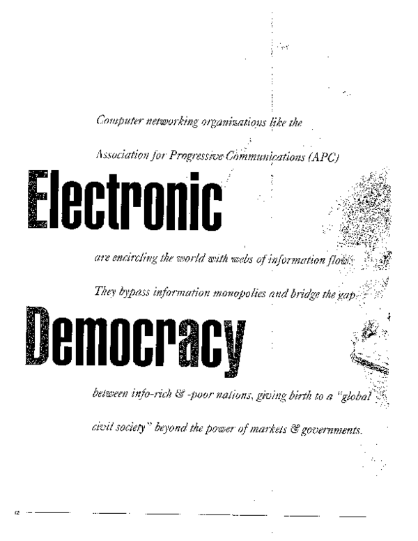 (PDF) Electronic Democracy