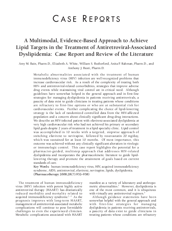 (PDF) A Multimodal, Evidence-Based Approach to Achieve Lipid Targets in ...