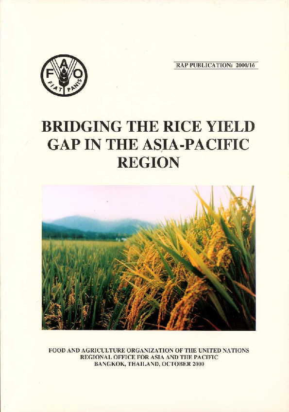 (PDF) Bridging the rice yield gap in Asia-Pacific region