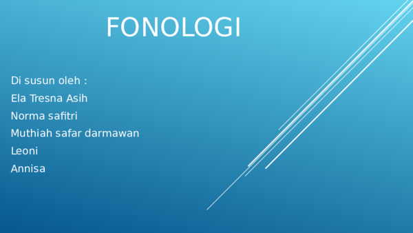 (PPT) PPT PLU Fonologi