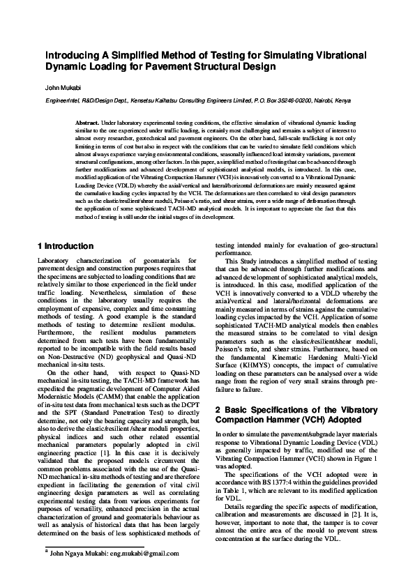 Pdf Introducing A Simplified Method Of Testing For Simulating