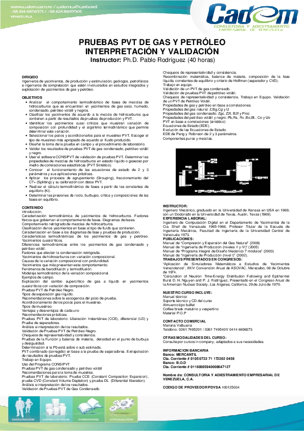 (PDF) PRUEBAS PVT DE GAS Y PETRÓLEO INTERPRETACIÓN Y VALIDACIÓN