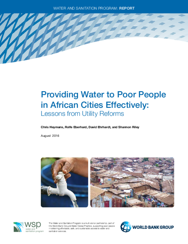 (PDF) Improving Water Supply and Sanitation in Fragile African Cities