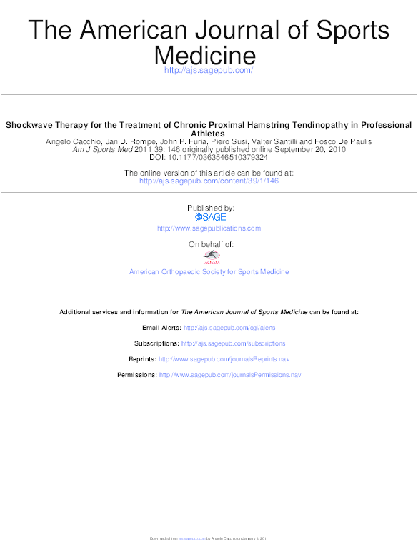 (PDF) Shockwave therapy for the treatment of chronic proximal hamstring ...