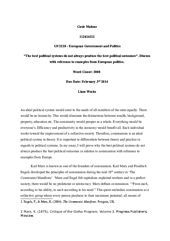 (DOC) "The best political systems do not always produce the best ...