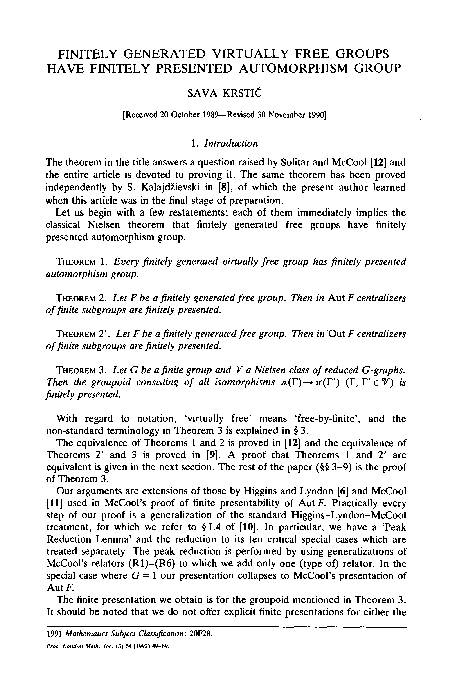 (PDF) Finitely Generated Virtually Free Groups have Finitely Presented ...