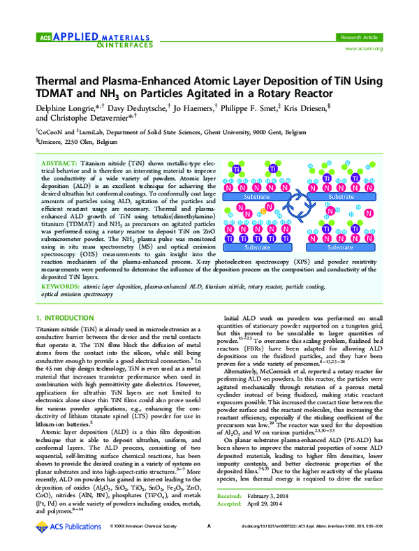 (PDF) Thermal and plasma enhanced atomic layer deposition ruthenium and ...