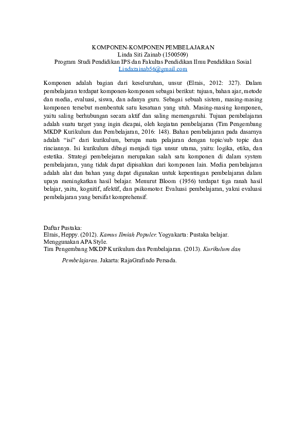 (DOC) KOMPONEN-KOMPONEN PEMBELAJARAN.docx