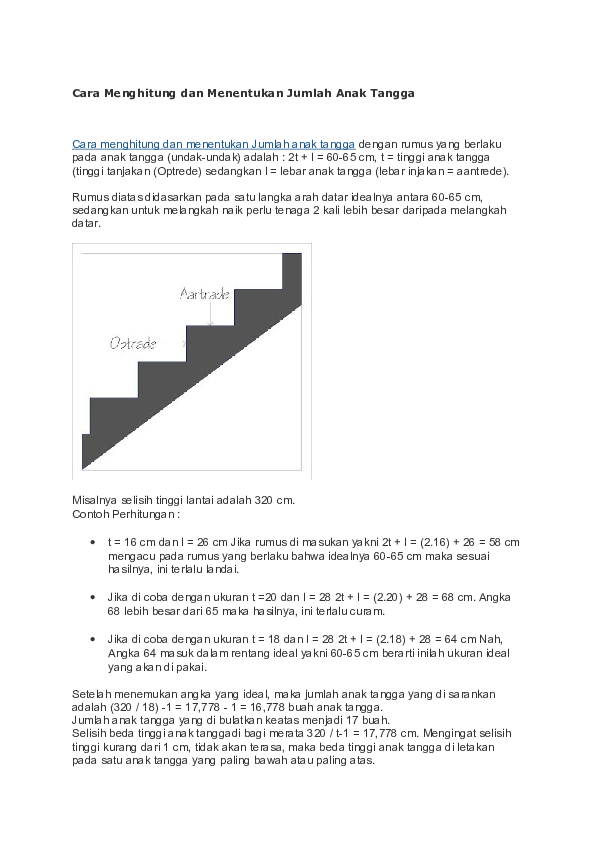 (DOC) Cara Menghitung dan Menentukan Jumlah Anak Tangga