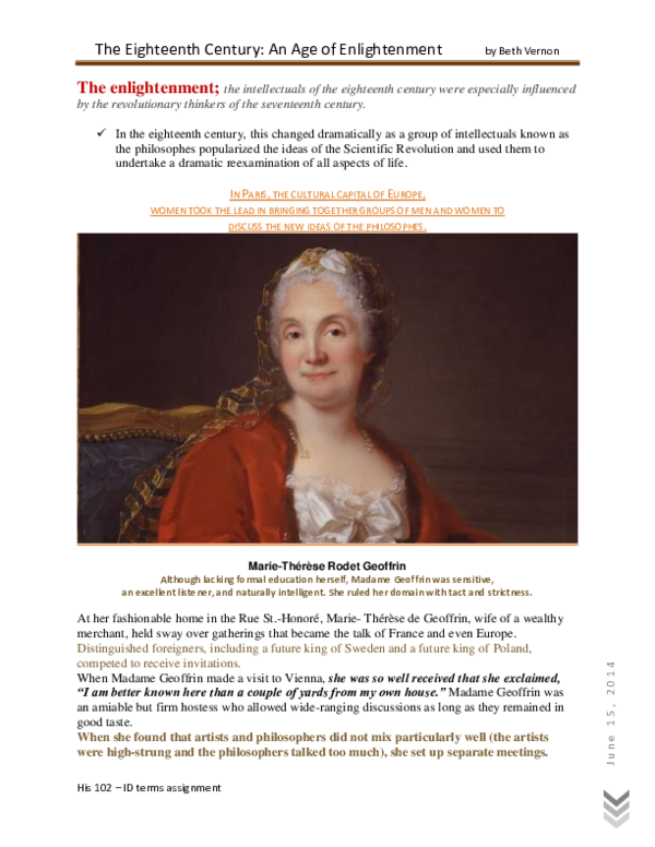 (PDF) The Eighteenth Century: An Age of Enlightenment Marie-Thérèse ...