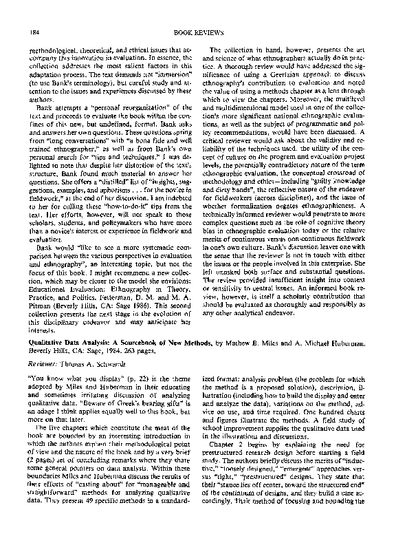 PDF Qualitative Data Analysis A Sourcebook Of New Methods A M Academia edu PDF Qualitative Data Analysis A Sourcebook Of New Methods A M Academia edu